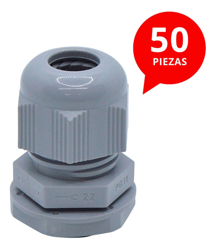 Conector Glándula Pg11 Pack 50 Tekno Powers Cg-pg11-pk50 | Acotron Electrónica Industrial